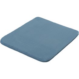 Badematte Kleine Wolke "Cony", blau, H:25mm, Polyester, Badematten, Badematte, Badteppich, Fell-Optik, Uni Farben, besonders weich & kuschelig