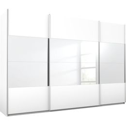 Schwebet&uuml;renschrank Rauch "Quadra", wei&szlig; (wei&szlig;, spiegel), B:315cm H:210cm T:62cm, Holzwerkstoff, Schr&auml;nke, Schwebet&uuml;renschrank, mit Spiegelelementen
