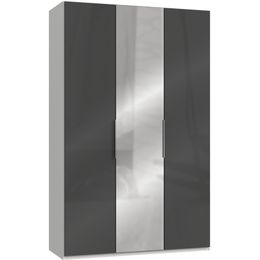 Kleiderschrank wimex "Level by fresh to go", wei&szlig; (wei&szlig;, grauglas), B:150cm H:236cm T:58cm, Schr&auml;nke, Kleiderschrank, mit Glas- und Spiegelt&uuml;ren