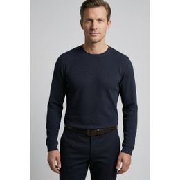 Longsleeve OLYMP, Herren, Gr. S, marine, Jersey, Obermaterial: 100% Baumwolle, regular fit normal, Rundhals, B&uuml;ndchen, Shirts Longsleeve, regular fit, Rundhals
