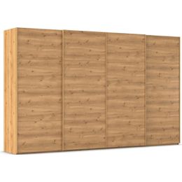 Schwebet&uuml;renschrank Rauch "Kleiderschrank Schrank Garderobe Schlafzimmerschrank SCALE-TRIO", braun (asteiche, griffleisten asteiche), B:360cm H:223cm T:68cm, Holzwerkstoff, Schr&auml;nke, Schwebet&uuml;renschrank, edle dreigeteilte Front, 2 Zierleisten in Griff-Farbe MADE IN GERMANY