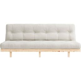 Schlafsofa Karup Design "Lean", beige (natur), B:190cm H:73cm T:99cm, 80% Baumwolle + 20% polyester, Sofas, Schlafsofa, mit Bettfunktion und Futonmatratze