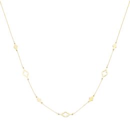 Collier Luigi Merano "Collier mit Zwischenteilen, Gold 375", gold, Halsketten, Damen, Gelbgold 375, Collier