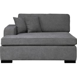 Sofaelement Home Affaire "Skara XXL", grau (dunkelgrau), B:140cm H:86cm T:190cm, 100% Polyester, Polsterelemente, Sofaelement, Modul XXL - zum eigenen Zusammenstellen, Armlehne links/rechts w&auml;hlbar