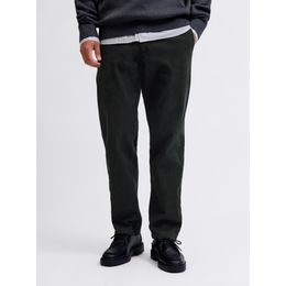 Jack & Jones Chinohose JACK & JONES "JPSTKANE HANK CHINO BF", Herren, Gr. 29, L&auml;nge 30, schwarz, Web, Obermaterial: 73% Baumwolle, 24% Polyester, 3% Elasthan, unifarben, relaxed fit kn&ouml;chellang, Hosen Chinohose