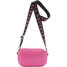 Umh&auml;ngetasche ELBSAND "Minibag", Damen, Gr. B/H/T: 20,5cm x 12cm x 6cm, pink, Stoff, Textil, clean, unifarben, Taschen Umh&auml;ngetasche, Handtasche mit Steppung, Crossbody Bag VEGAN