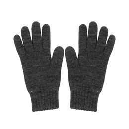 Strickhandschuhe MaxiMo, Jungen, Gr. 3, carbon, meliert, Strick, Wolle, meliert, unifarben, Handschuhe Strickhandschuhe, Fingerhandschuhe, Wolle, w&auml;rmend, atmungsaktiv, basic, bequem