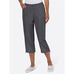 7/8-Hose Classic Basics, Damen, Gr. 24, Kurzgr&ouml;&szlig;en, grau (anthrazit), 100% Polyester, unifarben, 7/8-L&auml;nge, Hosen 7/8-Hose
