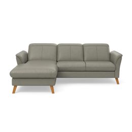Sit & More Ecksofa SIT & MORE "Romero L-Form", grau, B:245cm H:91cm T:178cm, 100% Polyester, Sofas, Ecksofa, wahlweise mit oder ohne Relax-Funktion, Bettfunktion, Bettkasten