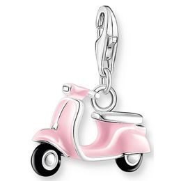 Charm-Einh&auml;nger Thomas Sabo "Vespa", rosa (silberfarben, rosa, schwarz), Charms, Damen, Silber 925 (recycelt), Charm-Einh&auml;nger