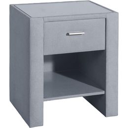 Nachttisch Home Affaire, blau (mittelblau), B:50cm H:61cm T:41cm, Tische, Nachttisch, Nachtkonsole mit 1 Schubkasten und 1 Ablagefach