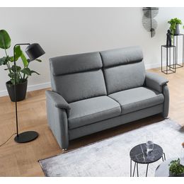 2-Sitzer Home Affaire "Turin auch mit Easy care-Bezug: leicht mit Wasser zu reinigen", grau, B:156cm H:107cm T:97cm, Sofas, 2-Sitzer, mit hochwertigem Federkern, hoher R&uuml;cken bietet besonderen Komfort