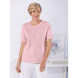 Kurzarmshirt CLASSIC "Shirt", Damen, Gr. 40, rosa (ros&eacute;), 64% Baumwolle, 36% Polyester, unifarben, Rundhals, Shirts Kurzarmshirt
