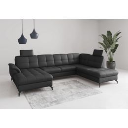 Sit & More Wohnlandschaft SIT & MORE "Zora", schwarz, T:212cm, Sofas, Wohnlandschaft