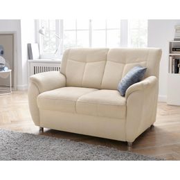 Sit & More 2-Sitzer SIT & MORE "Sonoma", beige (creme), B:140cm H:91cm T:90cm, Struktur (100% Polyester);Luxus-Microfaser ALTARA NUBUCK (100% Polyester), Sofas, 2-Sitzer, mit Federkern