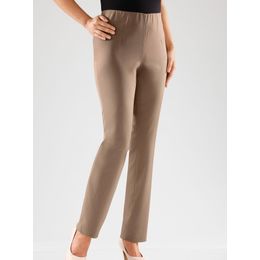 Stretch-Hose Classic Basics, Damen, Gr. 36, Normalgr&ouml;&szlig;en, beige, 64% Polyester, 34% Viskose, 2% Elasthan, unifarben, lang, Hosen Stretch-Hose