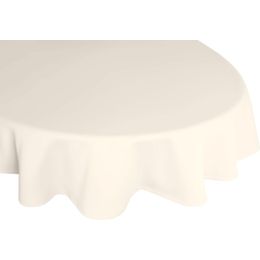 Tischdecke WIRTH "NEWBURY" Gr. 1, beige (creme), B:120cm L:160cm, Baumwolle, Polyester, Tischdecken, Tischdecke, oval