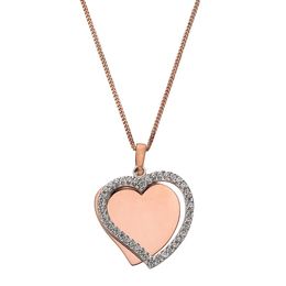 Kette mit Anh&auml;nger Firetti "Schmuck Geschenk Silber 925 Halskette mit deinem Namen", rosa (ros&eacute;goldfarben, kristallwei&szlig;), Halsketten, Damen, Silber 925 (Sterlingsilber), L: 46, Kette mit Anh&auml;nger, mit Zirkonia (synth.)