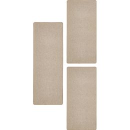 Bettumrandung ANDIAMO "Luton, Made in Germany" Gr. 14, beige (dunkelbeige), H:5mm, Obermaterial: 100% Polypropylen, Bettumrandungen, Bettumrandung, Bettvorleger, L&auml;ufer-Set f&uuml;r das Schlafzimmer, melierte Optik