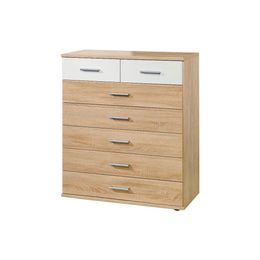 Schubkastenkommode wimex "Greven", wei&szlig; (struktureichefarben, wei&szlig;), B:90cm H:103cm T:40cm, Sideboards, Schubkastenkommode