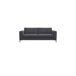2,5-Sitzer FLEXLUX "Fiore, superbequemer Sitzkomfort durch Kaltschaum im Sitz", grau (dervit grau), B:196cm H:85cm T:92cm, 100% Polyester, Sofas, 2 5-Sitzer, breite Armlehnen, F&uuml;&szlig;e Alu+schwarz