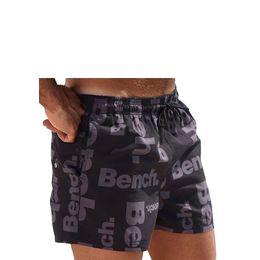 Badeshorts Bench., Herren, Gr. XXL (58/60), Kurz, schwarz (schwarz (kurzgr&ouml;&szlig;e)), Microfaser, Polyester, bedruckt, Badehosen Badeshorts, kurze oder lange Form