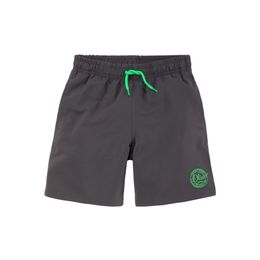 Badeshorts s.Oliver, Jungen, Gr. 110/116, N-Gr, grau, Polyester, Badehosen Badeshorts, mit seitlichem Logodruck