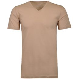 T-Shirt Ragman "Set:", Herren, Gr. S, beige (light skin, 086), Jersey, Baumwolle, slim fit, V-Ausschnitt, Shirts T-Shirt