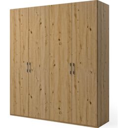 Dreht&uuml;renschrank "Henderson", braun (eiche artisan), B:201cm H:223cm T:60cm, Holzwerkstoff, SET ONE BY Musterring, Schr&auml;nke, Dreht&uuml;renschrank, in 2 Breiten, inkl. Fachb&ouml;den und Kleiderstangen
