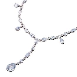 Collier "Collier mit wei&szlig;en Zirkonia Steinen, Silber 925", wei&szlig;, Giorgio Martello MILANO, Halsketten, Damen, Silber 925 (Sterlingsilber), Collier