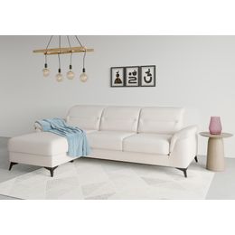 Sit & More Ecksofa SIT & MORE "Sinatra L-Form", beige (creme), B:258cm H:85cm T:170cm, 100% Polyester, Sofas, Ecksofa, mit Recamiere, optional mit Kopfteilverstellung und Armteilfunktion