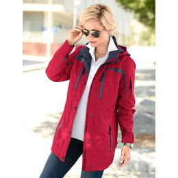 Funktionsjacke Casual Looks, Damen, Gr. 24, rot, 100% Polyester, unifarben, Jacken Funktionsjacke