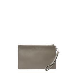 Kosmetiktasche Liebeskind Berlin "Pouch Accessories OTHER SLGs/ SOFT NAPPA", Damen, Gr. B/H/T: 22,5cm x 14cm x 0,5cm, grau (neutral gray), Leder, Taschen Kosmetiktasche