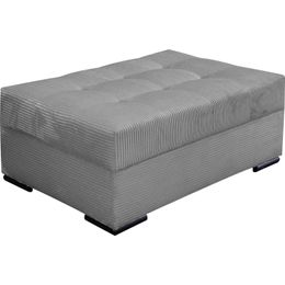 Hocker Collection AB "Josy, B: 98 cm", grau (anthrazit), B:98cm H:41cm T:68cm, 100%polyester, Hocker, Hocker, individuell zu kombinieren, Federkern
