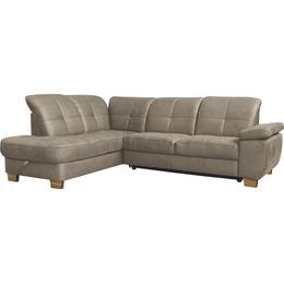 Ecksofa Alina "Karima", beige (taupe gdu 2), B:260cm H:98cm T:219cm, Microfaser GDU (100% Polyester), Sofas, Ecksofa, inkl. R&uuml;ckenlehnenverstellung, wahlweise mit Bettfunktion und Stauraum