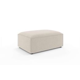 Polsterhocker OTTO HOME "HAILY Sitzhocker passend zur Serie, Ma&szlig;e B/T/H: 70/100/42 cm", beige (hellbeige), B:70cm H:42cm T:100cm, 100% Polyester, Hocker, Polsterhocker, als Modul oder separat verwendbar, f&uuml;r individuelle Zusammenstellung