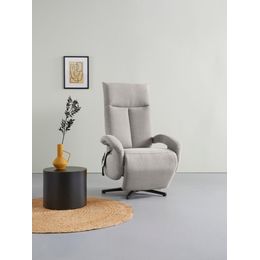 Sit & More TV-Sessel SIT & MORE "Tycoon", silber, B:74cm H:112cm T:82cm, 98% Polyester 2% Polyamid, Sessel, TV-Sessel, wahlweise manuell, mit zwei Motoren oder mit Akku oder mit 2 Motoren