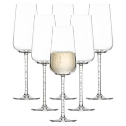 Champagnerglas ZWIESEL GLAS "Champagnergl&auml;ser Journey 358 ml 6er Set transparent", bunt (transparent), 6 tlg., Glas, Trinkgef&auml;&szlig;e, Champagnerglas