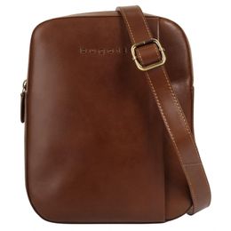 Umh&auml;ngetasche Bugatti "REMO", Damen, Gr. B/H/T: 21cm x 25cm x 5cm onesize, braun (cognac), Leder, leicht gl&auml;nzend, unifarben, Taschen Umh&auml;ngetasche, echt Leder