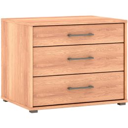 Nachtkommode Musterring "Sorrent Nachttisch, Nachtschrank, mit Schubladen, teilmassiv, 60 cm", braun, Eiche, Sideboards, Nachtkommode