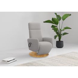 TV-Sessel Home Affaire "Rochelle, inkl. Kopfteilverstellung & 360 Drehfunktion", grau (hellgrau), B:71cm H:110cm T:82cm, 95% Polyester 5% Polyamid, Sessel, TV-Sessel, TV-Sessel mit Drehfunktion 360 Grad