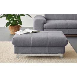 Hocker COTTA "Chef", grau (stone), B:100cm H:46cm T:65cm, 100% Polyester, Hocker, Hocker, mit edlen Metallf&uuml;&szlig;en