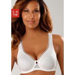 Minimizer-BH Nuance, Damen, Gr. 100, Cup C, beige (creme), Netz, Obermaterial: 80% Polyamid, 20% Elasthan, BHs Minimizer-BH, im modernen Design mit gl&auml;nzendem Material, Topseller
