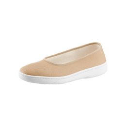 Slipper Casual Looks, Damen, Gr. 38, beige, Textil, Schuhe Slipper