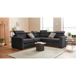 Sit & More Ecksofa SIT & MORE "Bologna L-Form", braun (espresso), B:247cm H:84cm T:227cm, Sofas, Ecksofa, Kopfteilverstellung, wahlweise mit Bettfunktion und Schubkasten