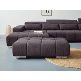 Hockerbank COTTA "Orion", braun (mud), B:134cm H:42cm T:70cm, 100% Polyester, Hocker, Hockerbank
