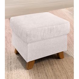 Hocker Home Affaire "Mayfair", grau (grau, wei&szlig;), B:58cm H:45cm T:58cm, MELROSE (100% Polyester);Struktur fein (95% Polyester, 5% Polyamid), Hocker, Hocker