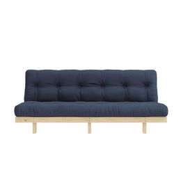 Schlafsofa Karup Design "Lean 200 Schlafsofa, G&auml;stebett, Sofa mit Futonmatratze", blau (navy), B:200cm H:73cm T:100cm, Bezug: 80% Baumwolle, 20% Polyester, Sofas, Schlafsofa, Inkl. Futonmatratze, Liegefl&auml;che 130x200 cm, FSC zertifizierte Kiefer