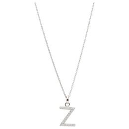 Kette mit Anh&auml;nger Smart Jewel "Kette Buchstabe Z mit Zirkonia Steine, Silber 925", silber, Halsketten, Herren, Silber 925 (Sterlingsilber), Kette mit Anh&auml;nger