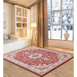 Wollteppich OTTO HOME "Oriental D1", rot, B:80cm H:10mm L:150cm, Schurwolle, Teppiche, Wollteppich, reine Wolle, Orient-Optik, Wohnzimmer